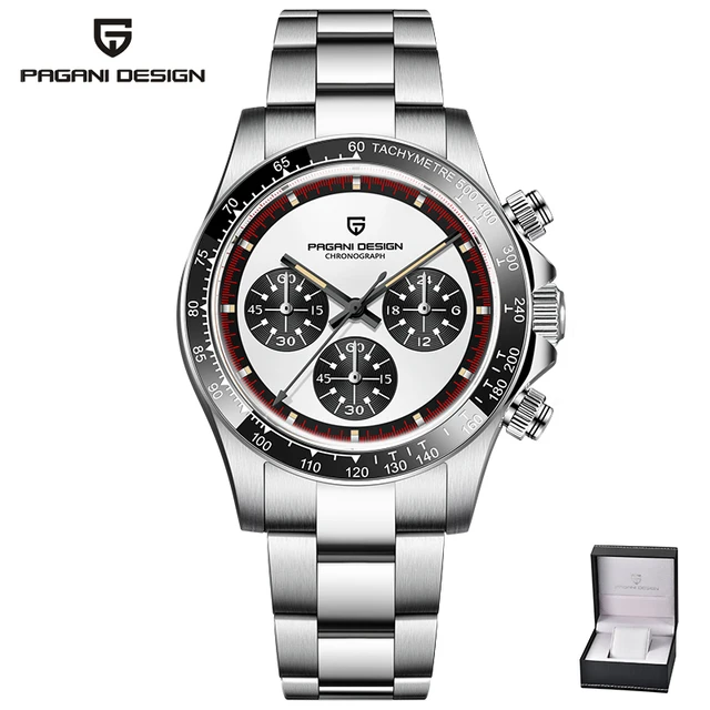 PAGANI DESIGN Men's Quartz Ceramic Bezel Chronograph 40mm | PD-1676 ...